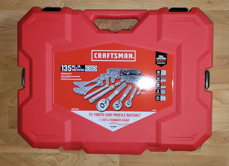 CRAFTSMAN 135-Piece Standard (SAE) and Metric Polished Chrome Mechanics ...