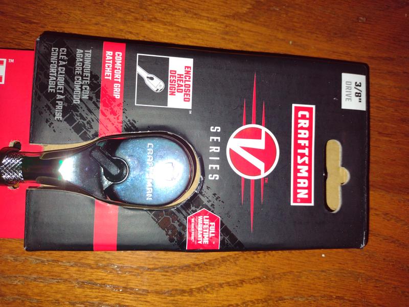 CRAFTSMAN V-Series 96-Tooth 3/8-in Drive Comfort Grip Handle Ratchet ...