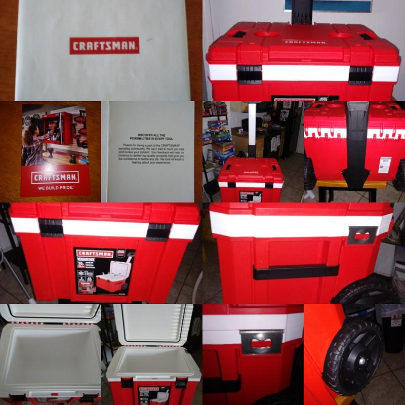 CRAFTSMAN VERSASTACK Red-Quart Wheeled Insulated Chest Cooler CMST17824 ...