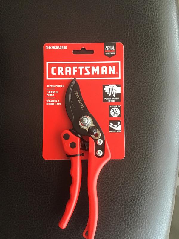 CRAFTSMAN Carbon Steel Bypass Hand Pruner with Adjustable Grip ...