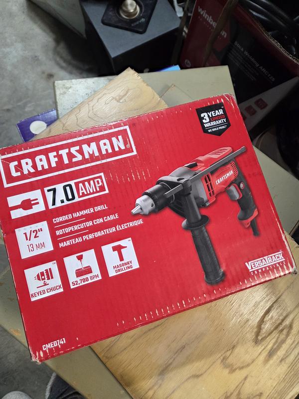 CRAFTSMAN 1/2-in 7-Amp Variable Hammer Drill (Charger Not Included ...