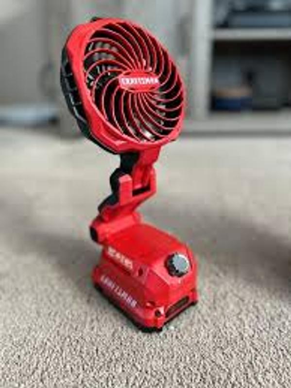 CRAFTSMAN 4.5-in 20-Volt 3-Speed Indoor/Outdoor Red Oscillating ...