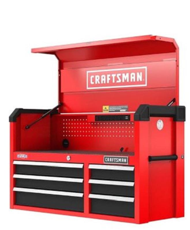 CRAFTSMAN V-Series 41-in W x 27-in H 8-Drawer Steel Tool Chest (Black ...