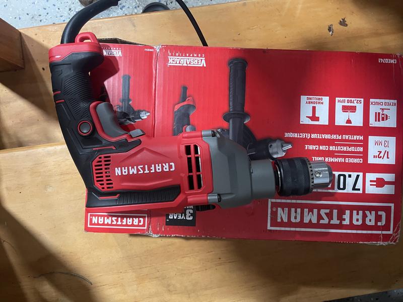 CRAFTSMAN 1/2-in 7-Amp Variable Hammer Drill (Charger Not Included ...