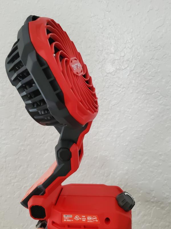 CRAFTSMAN 4.5-in 20-Volt 3-Speed Indoor/Outdoor Red Oscillating ...