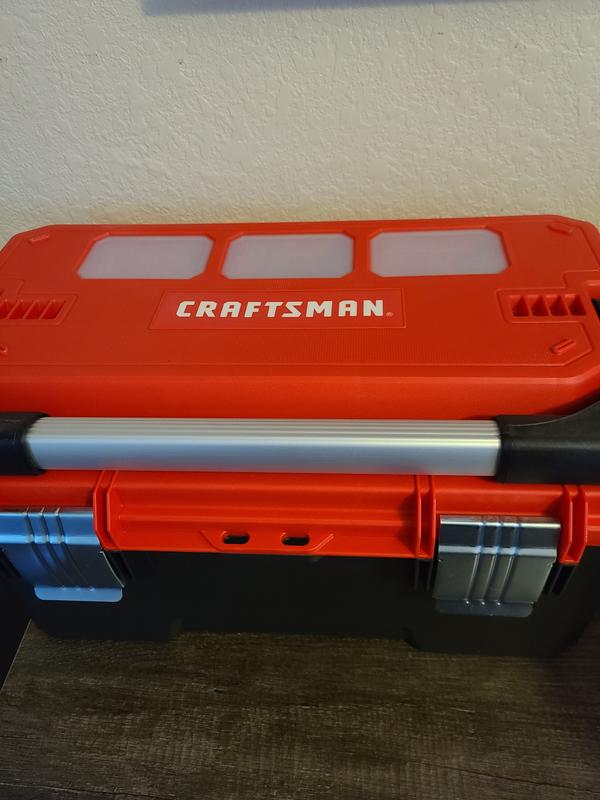 CRAFTSMAN 20-in W x 11.75-in H x 10.73-in D Red Plastic Tool Box ...