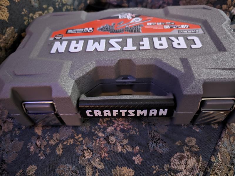 CRAFTSMAN OVERDRIVE 49-Piece Standard (SAE) and Metric Gunmetal Chrome ...