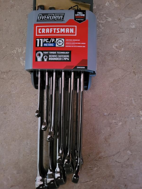 CRAFTSMAN OVERDRIVE 11-Piece Set 6-point Metric Standard Combination ...