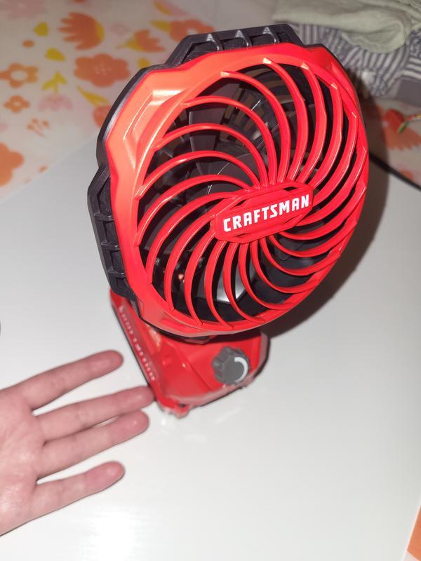 CRAFTSMAN 4.5-in 20-Volt 3-Speed Indoor/Outdoor Red Oscillating ...