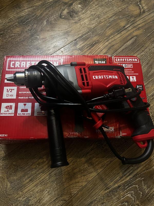 CRAFTSMAN 1/2-in 7-Amp Variable Hammer Drill (Charger Not Included ...