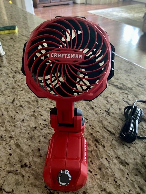 CRAFTSMAN 4.5-in 20-Volt 3-Speed Indoor/Outdoor Red Oscillating ...