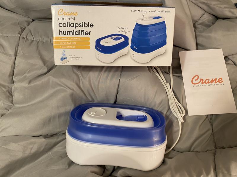 Crane 1-Gallon Tabletop Cool Mist Electronic Humidifier (For Rooms Up ...
