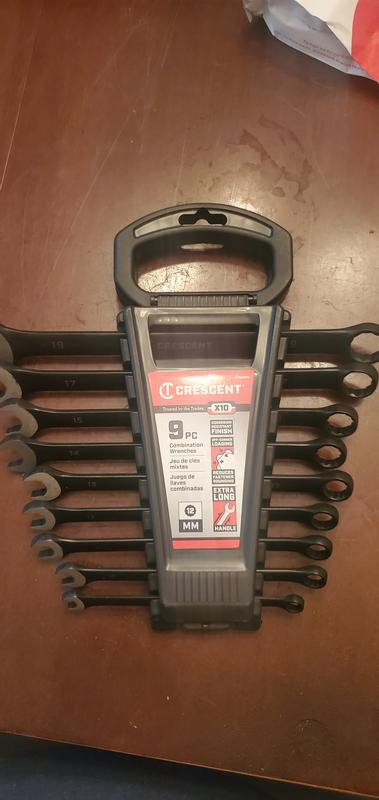 Crescent 9-Piece Set 12-point Metric Standard Combination Wrench Set at ...