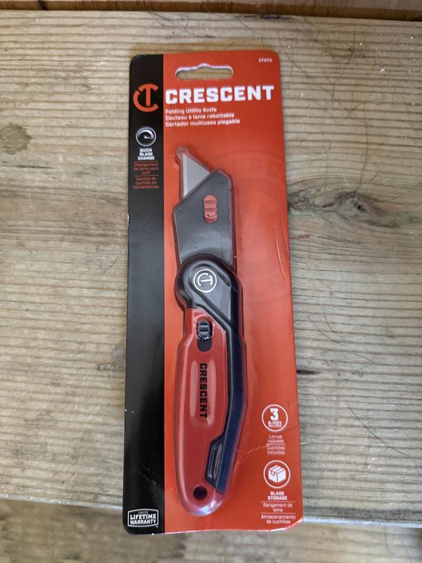 Crescent 3/4-in 3-Blade Folding Utility Knife with On Tool Blade ...