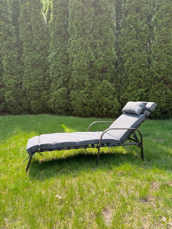 Crestlive Products Folding Chaise Lounge with Table 3-Piece Patio ...