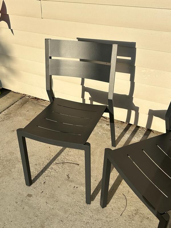 Crestlive Products Outdoor 7 -Piece Black Patio Dining Set Extendable ...