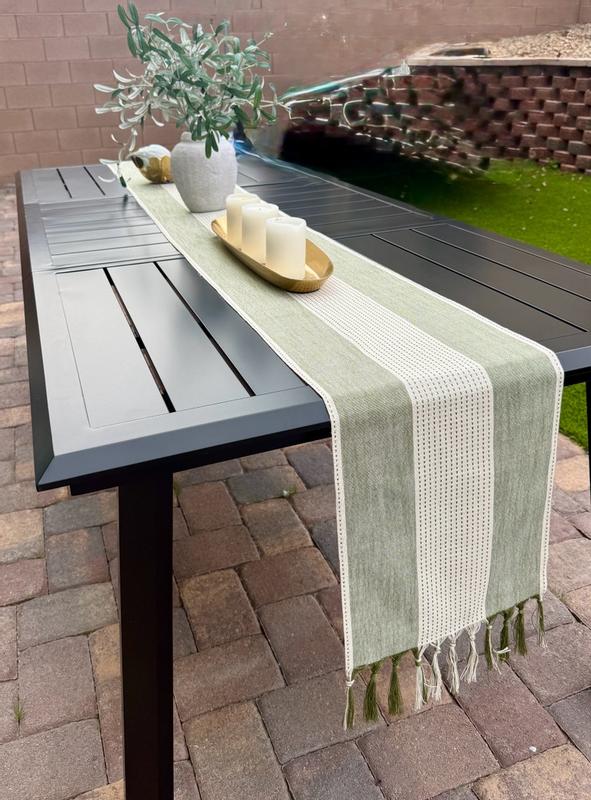 Crestlive Products 7 -Piece Black Patio Dining Set Aluminum Rectangle ...