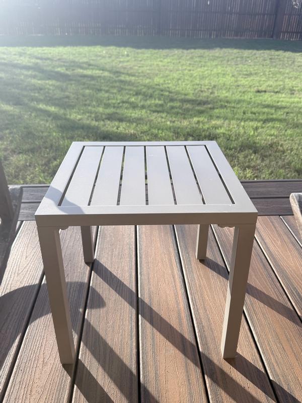 Crestlive Products 2 pc patio side table Square Outdoor End Table 15.7 ...