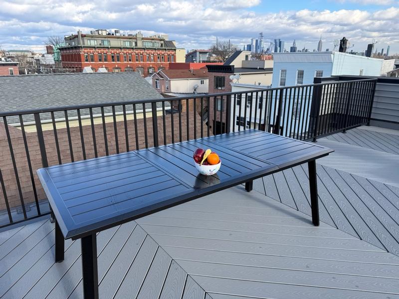 Crestlive Products 11 -Piece Black Patio Dining Set Aluminum Rectangle ...