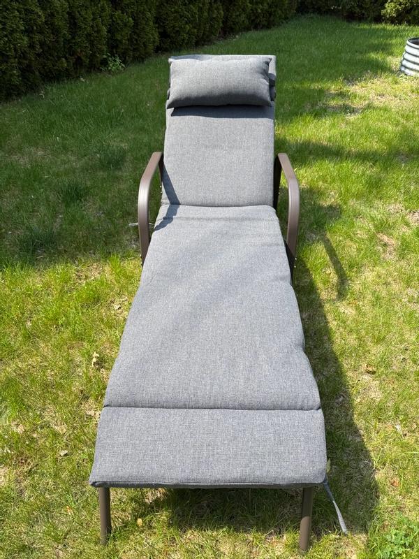Crestlive Products Folding Chaise Lounge with Table 3-Piece Patio ...