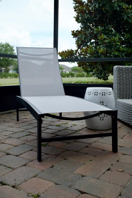 Crestlive Products Brown Aluminum Frame Stationary Chaise Lounge Chair ...