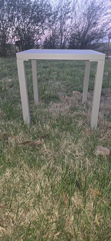 Crestlive Products 2pc 16-in Steel Patio Side Square Outdoor End Table ...