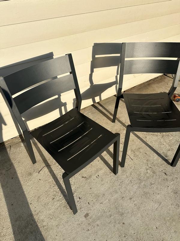 Crestlive Products Outdoor 7 -Piece Black Patio Dining Set Extendable ...