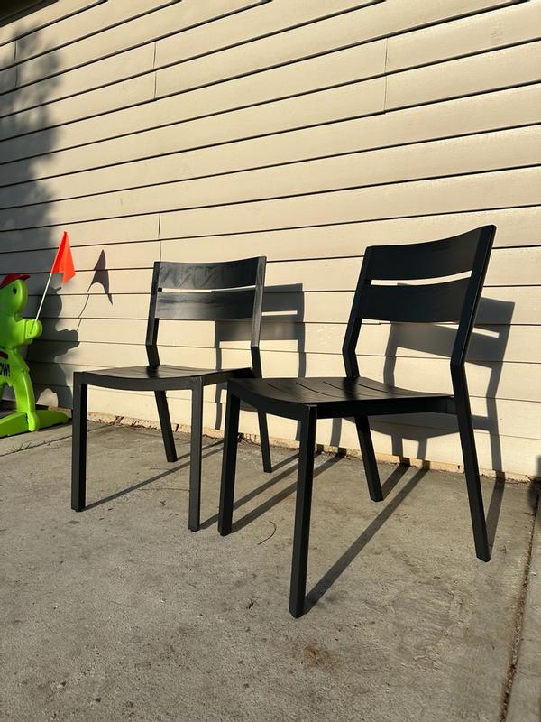 Crestlive Products Outdoor 7 -Piece Black Patio Dining Set Extendable ...