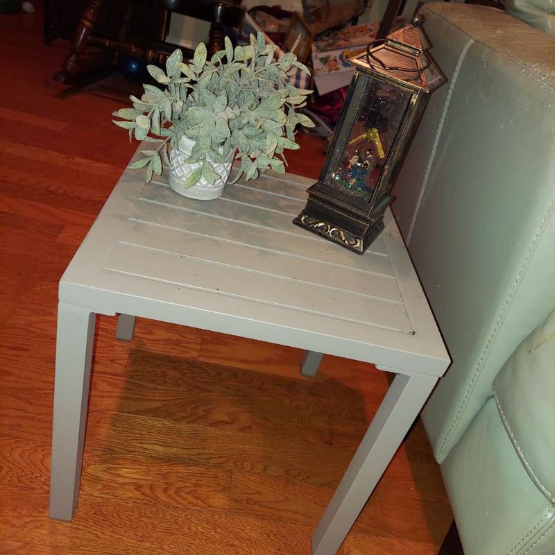 Crestlive Products 2pc 16-in Steel Patio Side Square Outdoor End Table ...