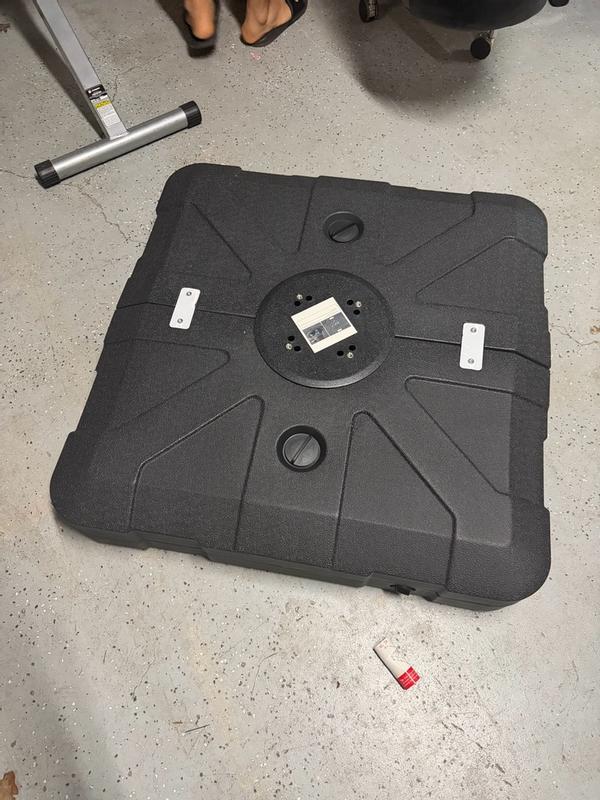 Crestlive Products 11-ft Aluminum Black Crank Cantilever Patio Umbrella ...