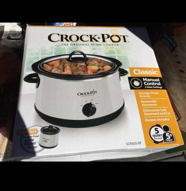 Crock-Pot 4.5-Quart Large Slow Cooker ( Silver ) in the Slow Cookers ...