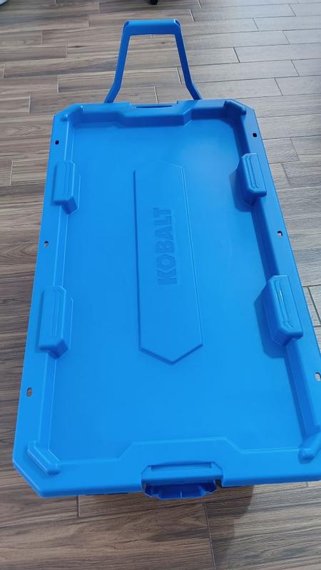 Shop Kobalt Kobalt XL Black Heavy Duty Rolling Stackable Tote with ...