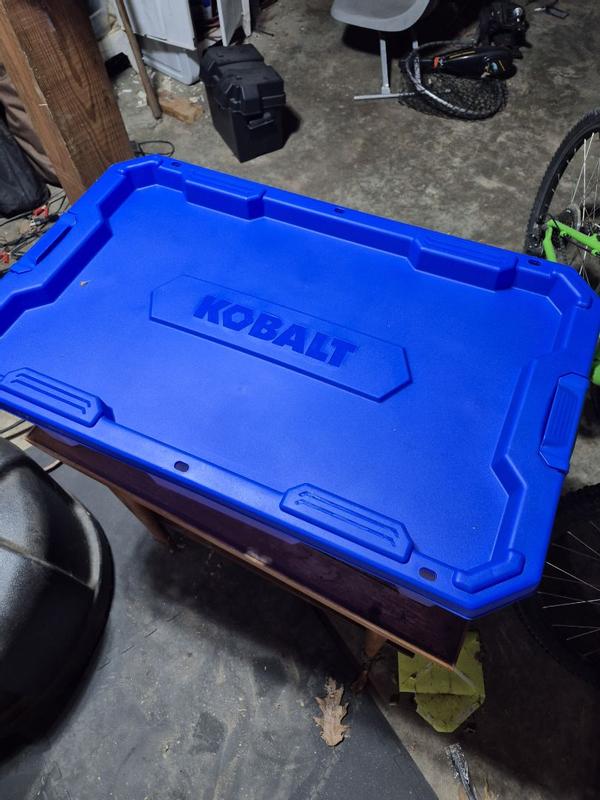 Shop Kobalt Kobalt Heavy-Duty Stackable Storage Tote with Blue Latching ...