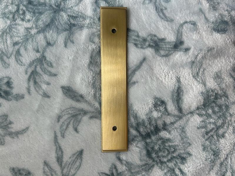 Amerock 3-3/4-in Center to Center Golden Champagne Backplate for Pulls ...
