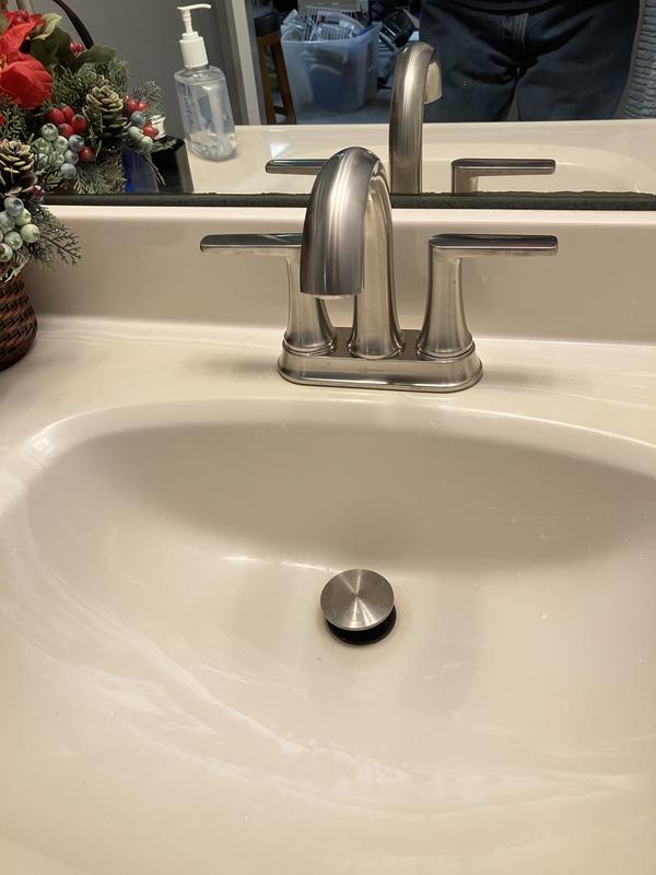 American Standard Brushed Nickel 4-in centerset 2-Handle WaterSense ...