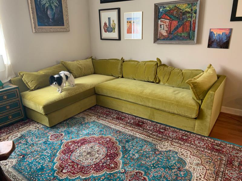 Chartreuse Sofa | Baci Living Room