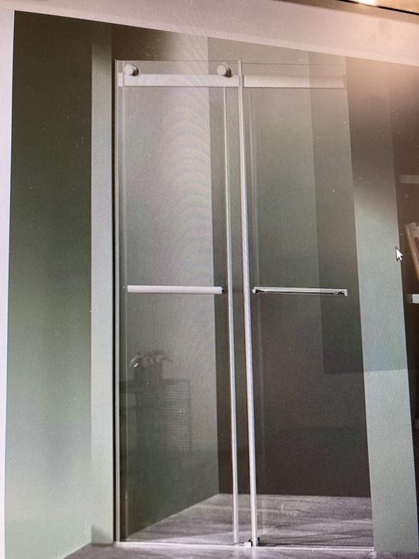 ANZZI SDLSX Series Polished Chrome 60-in W x 76-in H Frameless Clear ...