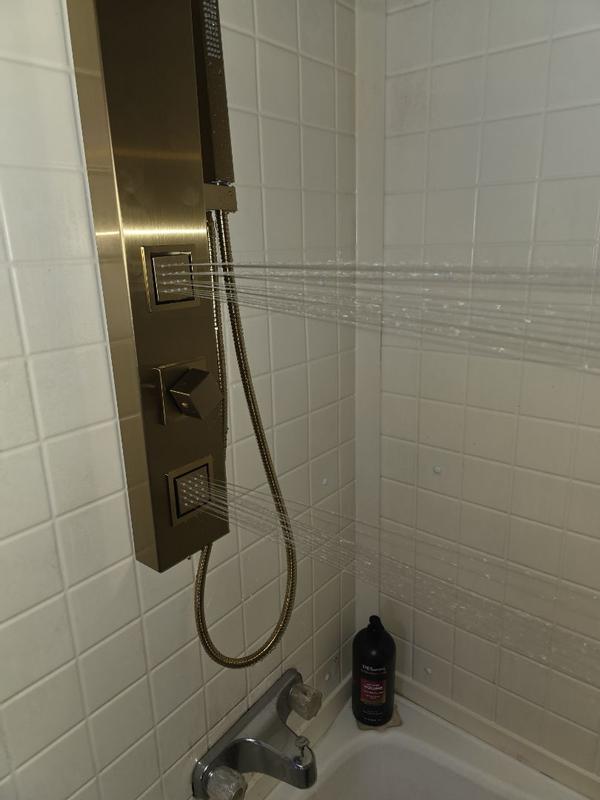 ANZZI Dion Series Brushed Nickel 7.87-in Shower Panel System with 3-way ...
