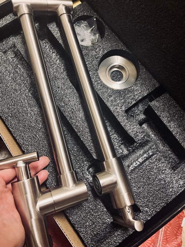 ANZZI Eclipse Polished Chrome Single Handle Pull-down Kitchen Faucet ...