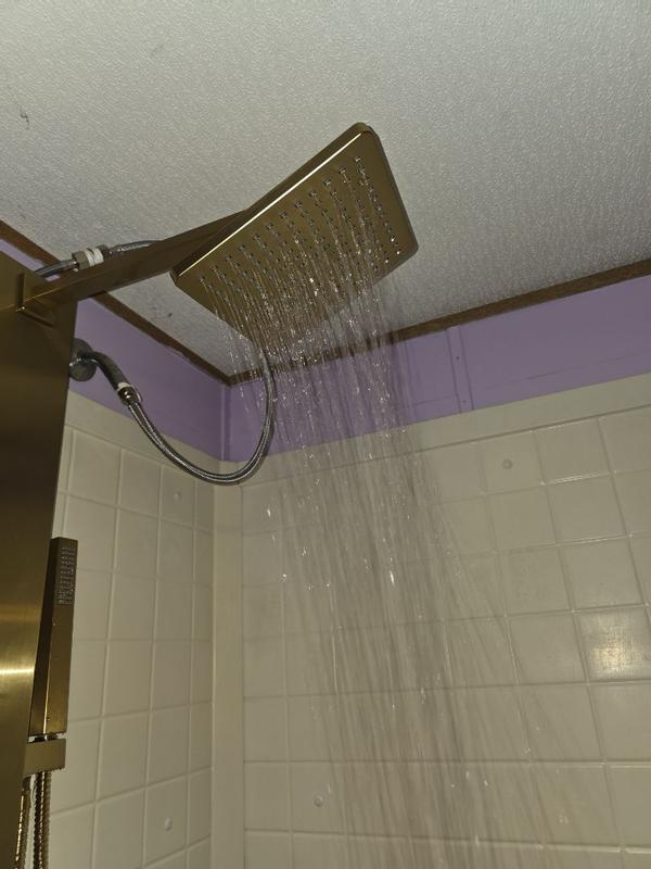 ANZZI Cici Series Matte Black 3-in Shower Panel System with 3-way ...