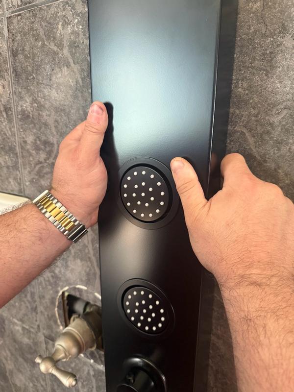 ANZZI Dion Series Brushed Nickel 7.87-in Shower Panel System with 3-way ...