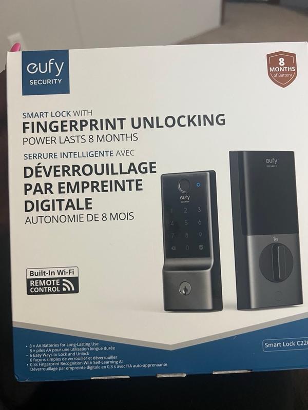 eufy Security C220 Smart Lock Black Smart Lock Electronic Deadbolt with ...