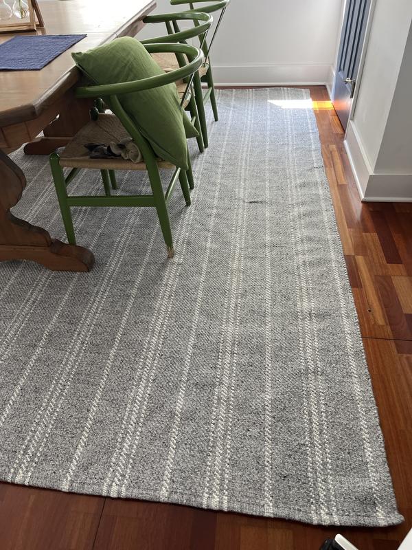 DASH & ALBERT Melange 7 x 9 Stripe Handwoven Indoor/Outdoor Rug in the ...