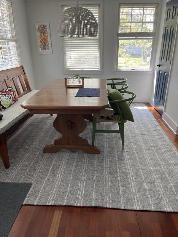 DASH & ALBERT Melange 7 x 9 Stripe Handwoven Indoor/Outdoor Rug in the ...