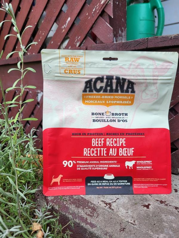 ACANA Freeze Dried Morsels Free-Run Beef Recipe Dog Food & Topper, 8 oz ...