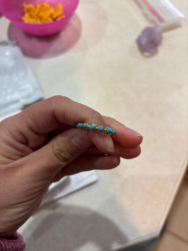 ADORNIA 14k Gold-Plated Bezeled Stone Eternity Ring - Macy's