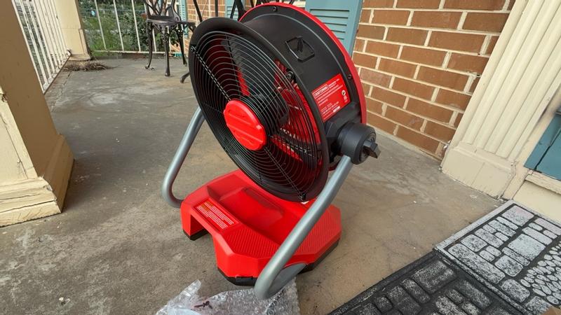 CRAFTSMAN 12-in 20 -Volt 3 -Speed High Velocity Indoor Red and black ...