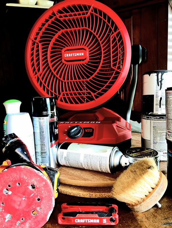 CRAFTSMAN 12-in 20 -Volt 3 -Speed High Velocity Indoor Red and black ...