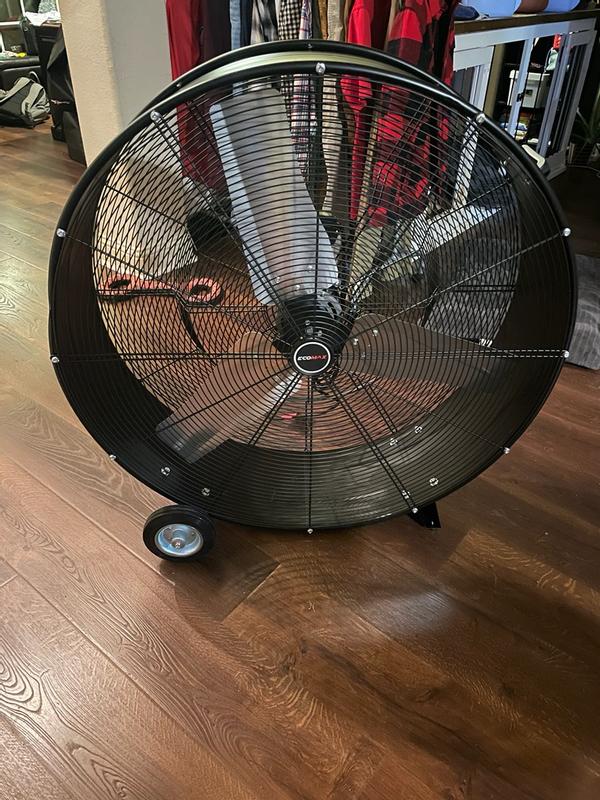 Ecomax 36-in High Velocity Indoor/Outdoor Industrial Fan, in Black in ...