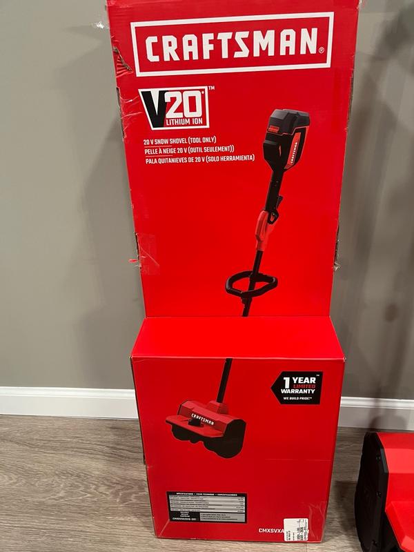CRAFTSMAN Snow Shovel 20-volt 10-in Single-stage Push Battery Powered ...